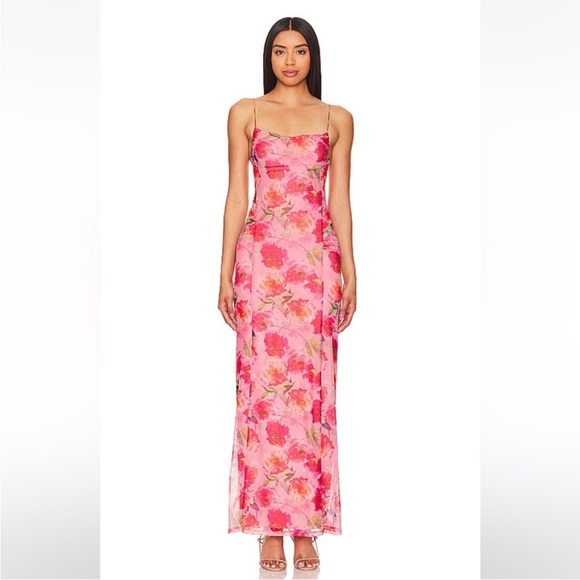 REVOLVE | Dresses | Revolve Pink Floral Maxi Dress | Poshmark